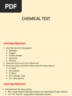 GCSE Chemistry - Test For Gases & Flame Tests | PDF
