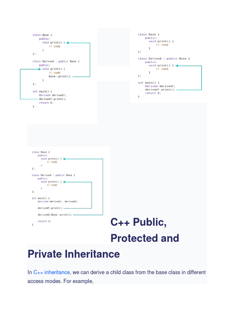 Inheritance 2 | Download Free PDF | Inheritance (Object Oriented Programming) | Class (Computer ...