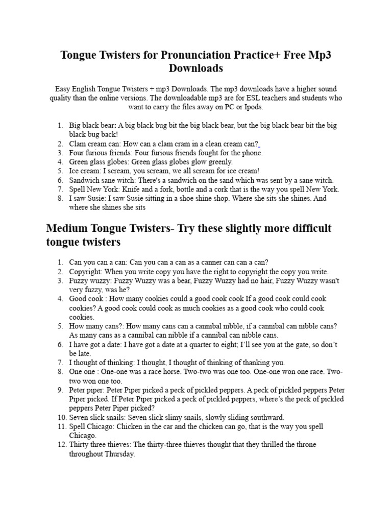 Pronunciation Practice | PDF