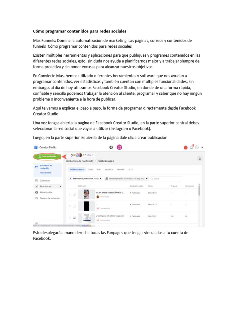 05 Cómo Programar Contenidos para Redes Sociales | PDF | Facebook | Software