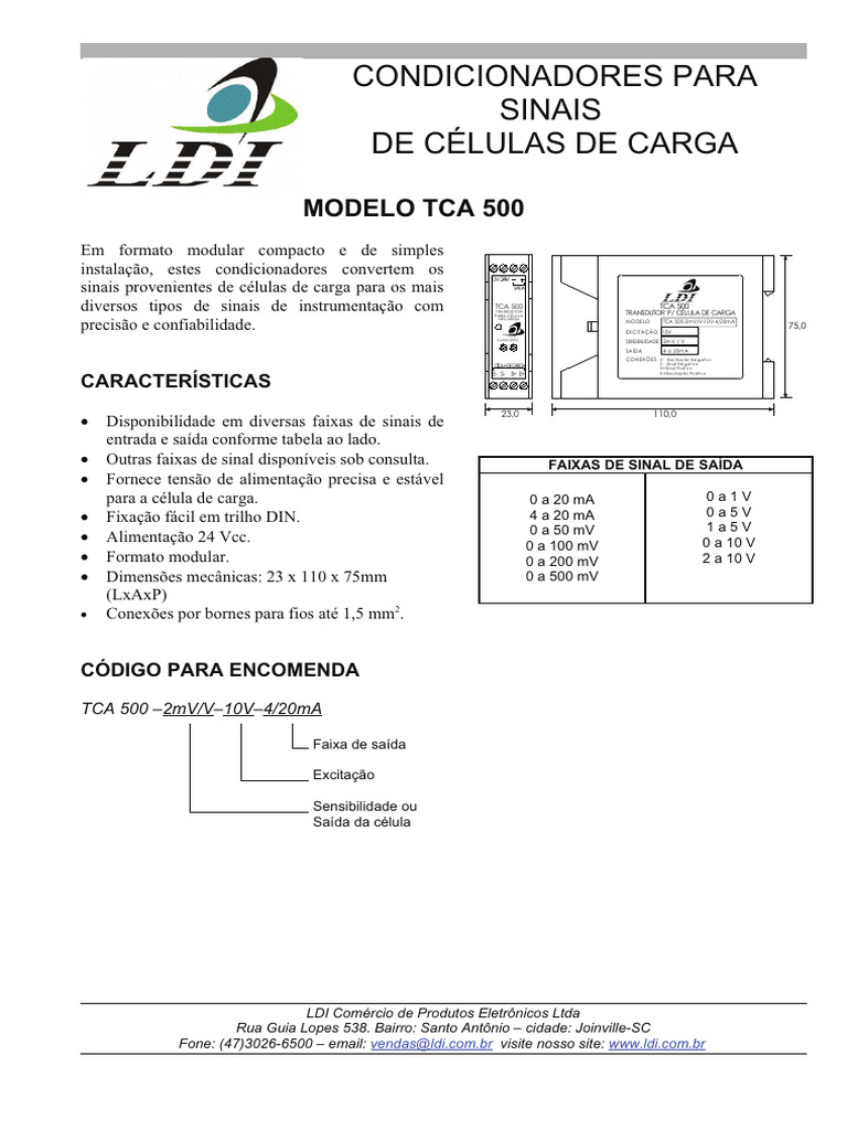 Manual Ldi Tca500 | PDF