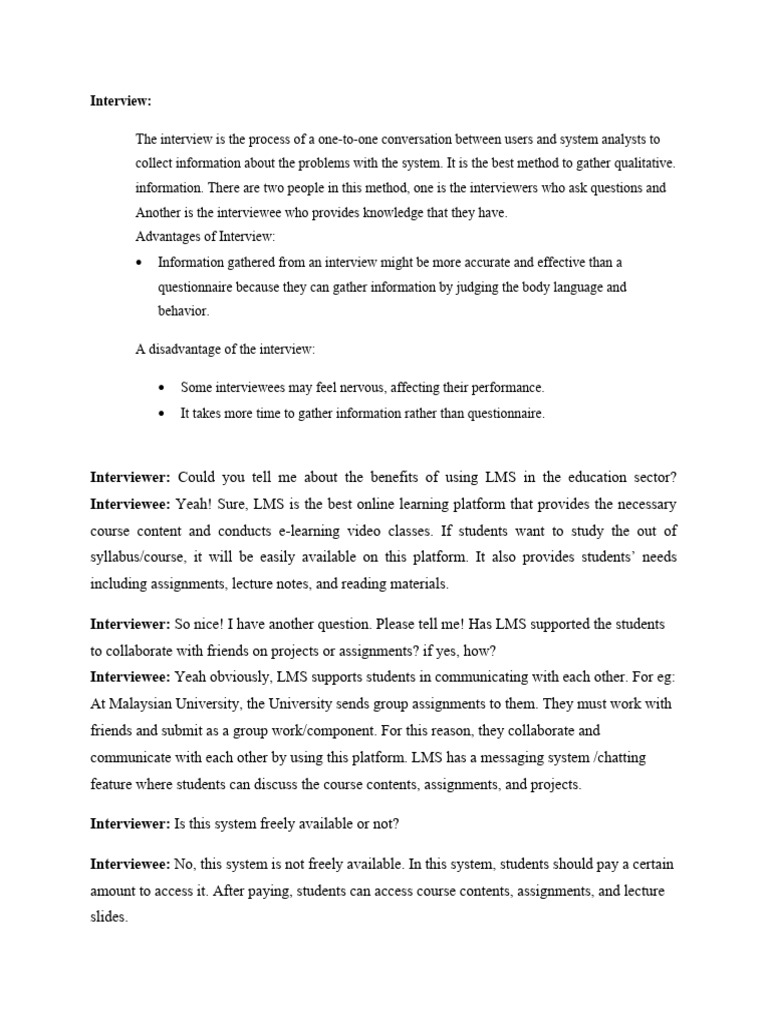 Interview Pdf Educational Technology Interview