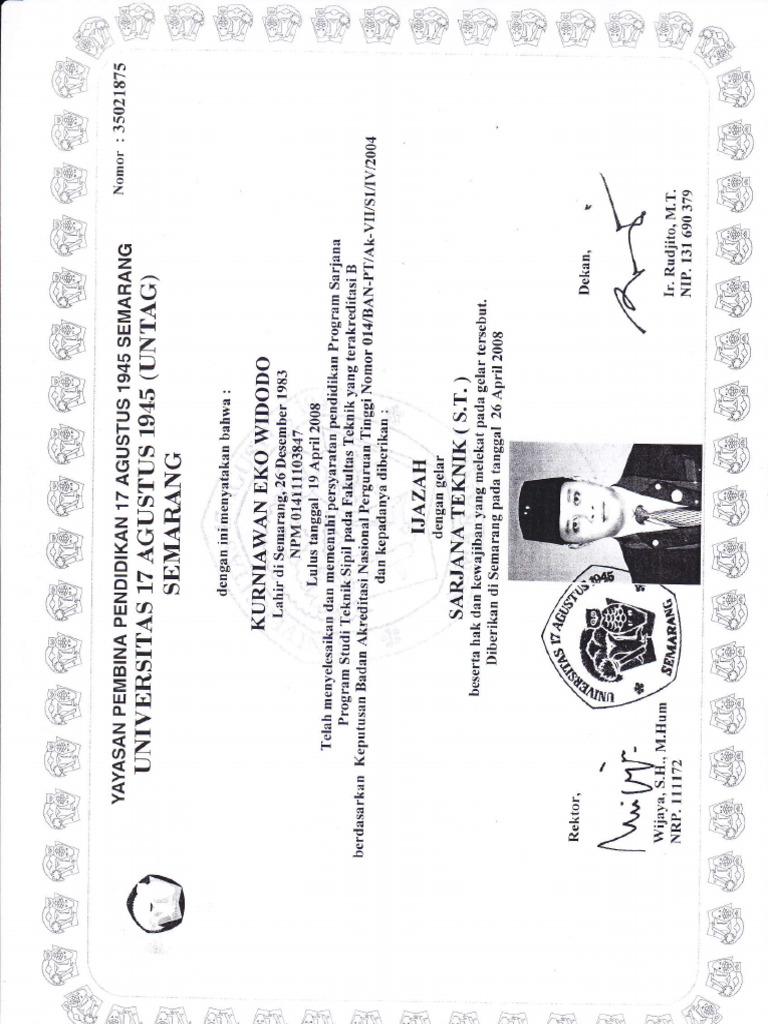 KURNIAWAN EKO WIDODO Ijazah | PDF