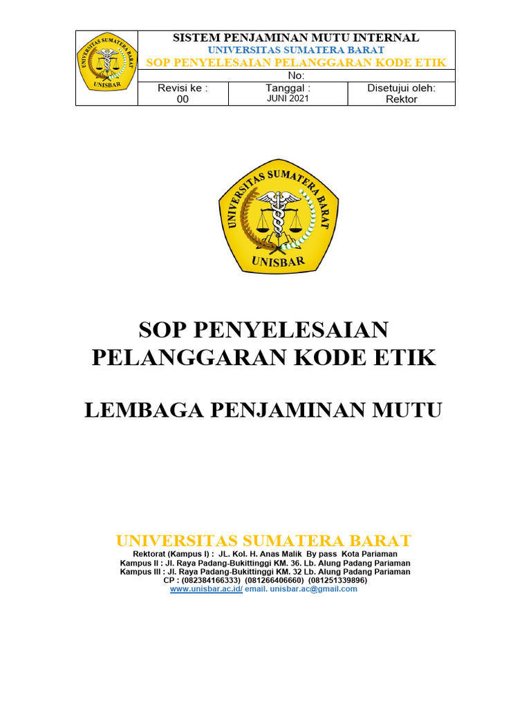Sop Kode Etik | PDF