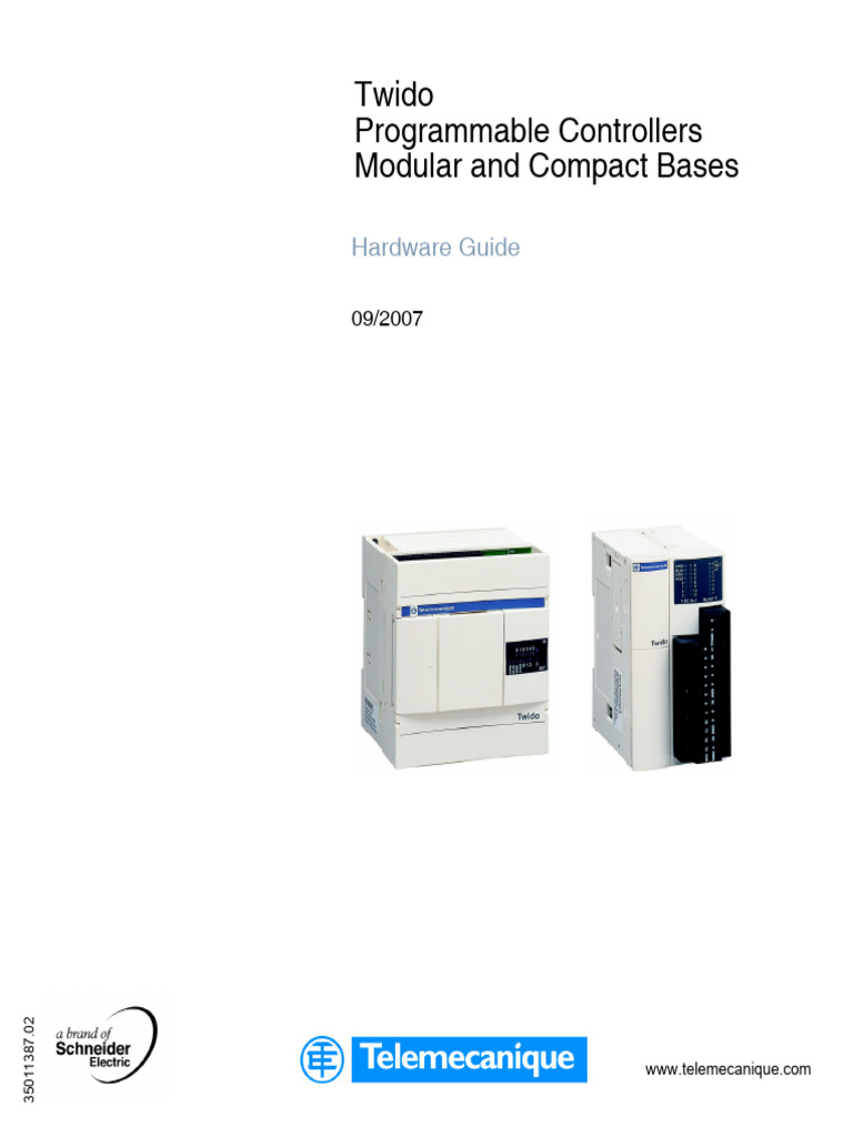 Twido Programmable Controllers Modular and Compact Bases: Hardware Guide | PDF | Programmable ...