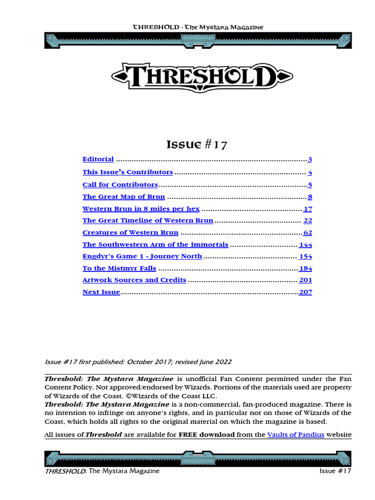 Threshold 17 | PDF | Gary Gygax Games | D20 System
