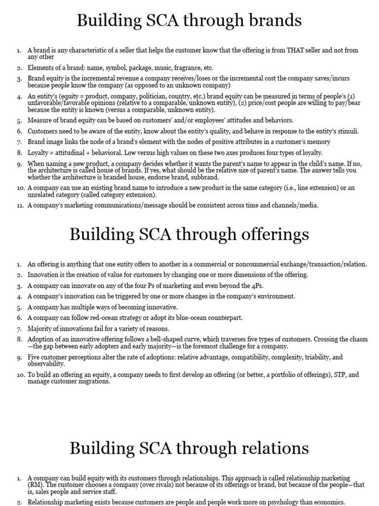 Summary of Building SCA Using Brands, Offerings, and Relationships ...