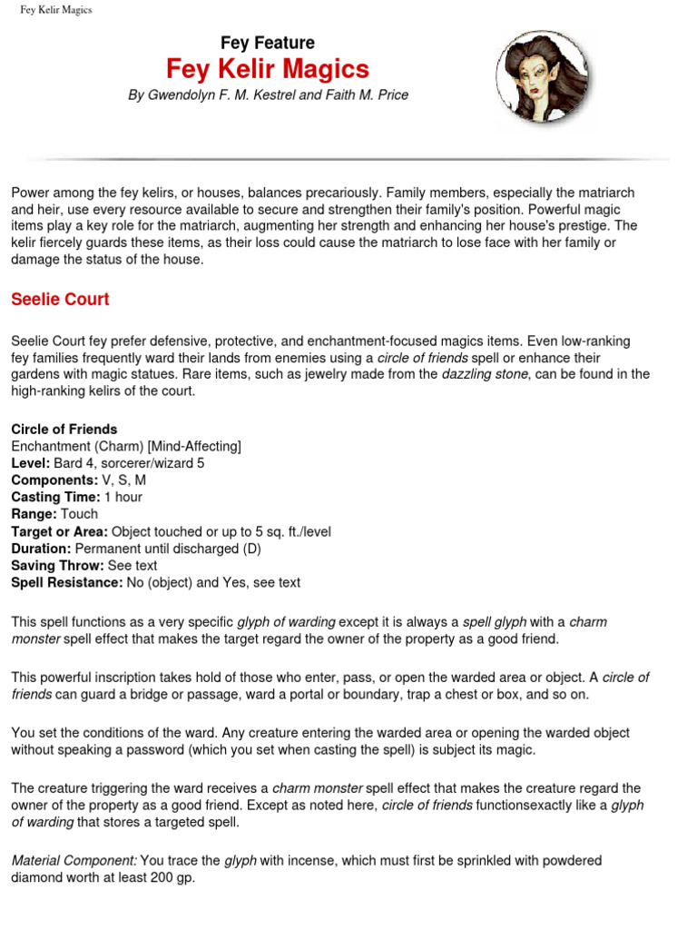 DND Fey 20031010a | PDF | Wizards Of The Coast | Dungeons & Dragons