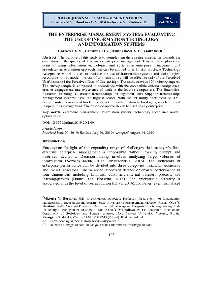 PJMS 2019 20 1 103-118 | PDF | Business