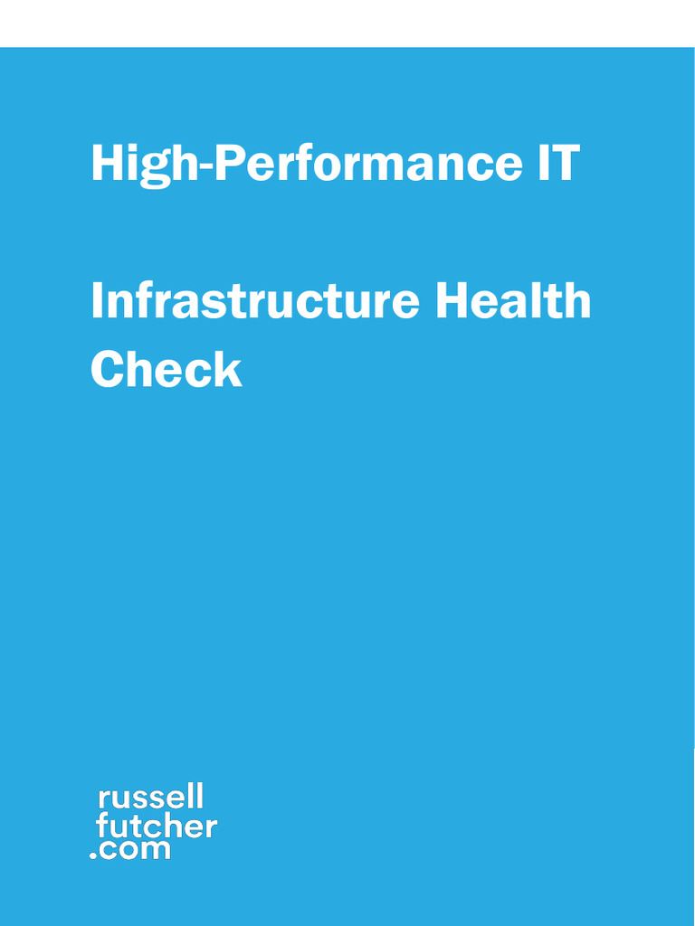 High-Performance+IT +Infrastructure+Health+Check | PDF | Server ...