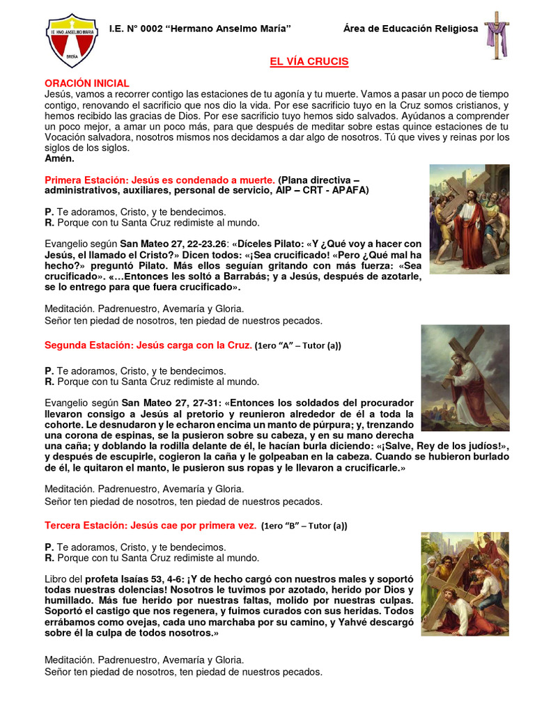 El Vía Crucis | PDF | Jesús | orador del Señor