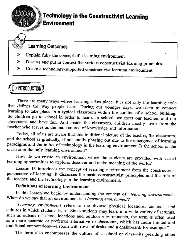 Technology in The Constructivist Learning Environment | PDF