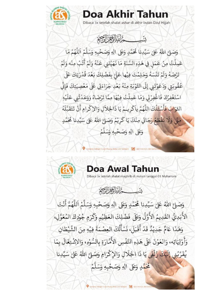doa awal tahun dan akhir tahun | PDF doa awal tahun dan akhir tahun | PDF