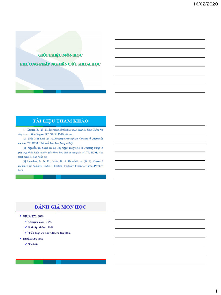 Lecture 1B - Tong Quan Mon Hoc PPNC | PDF