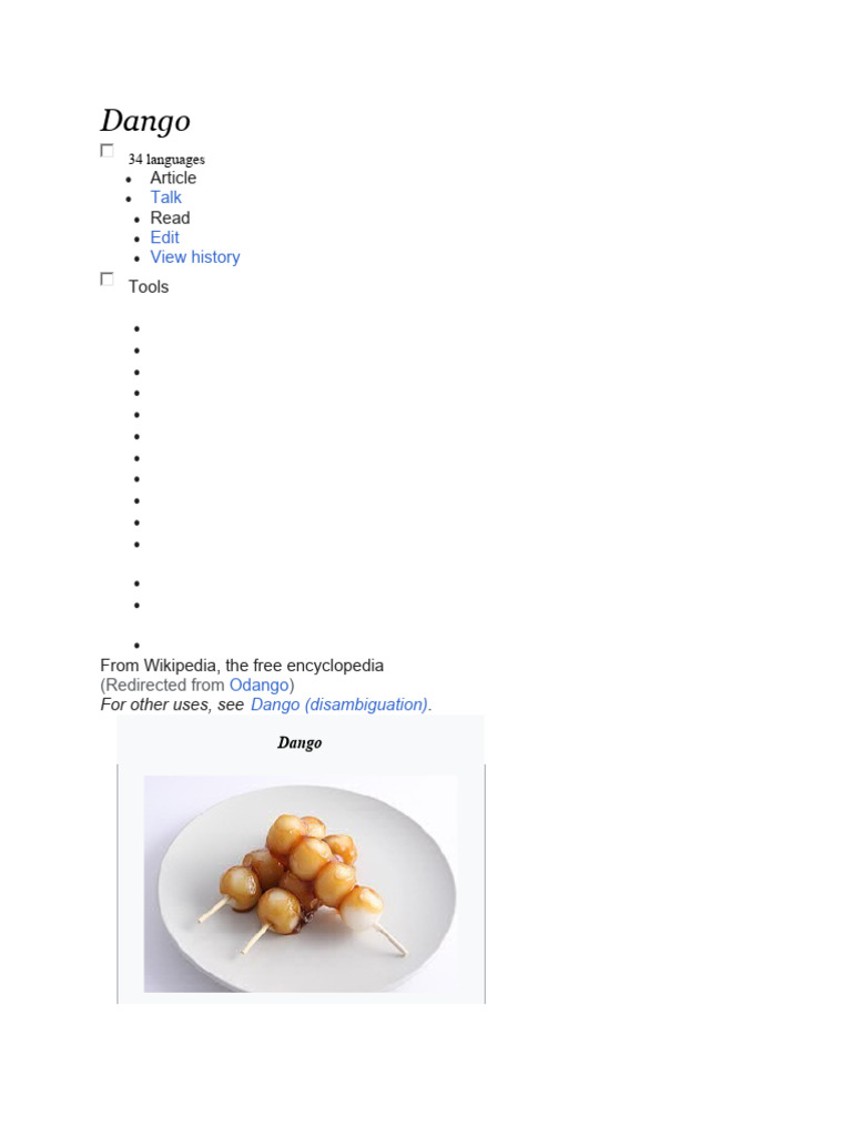 Dango uses and hazards | PDF | Dumpling | Asian Cuisine