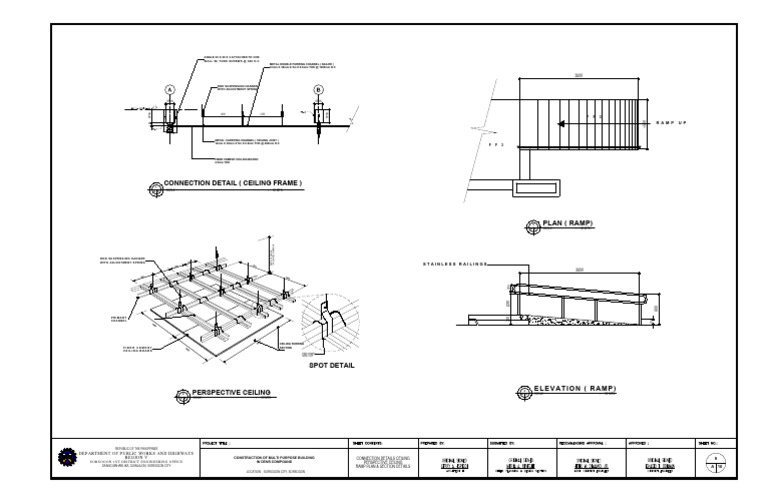 Connection Detail (Ceiling Frame) : F F 3 Ramp Up | PDF