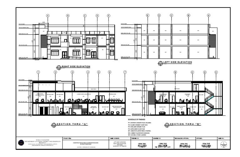 Left Side Elevation: Schedule of Finishes | PDF | Tile | Buildings And ...