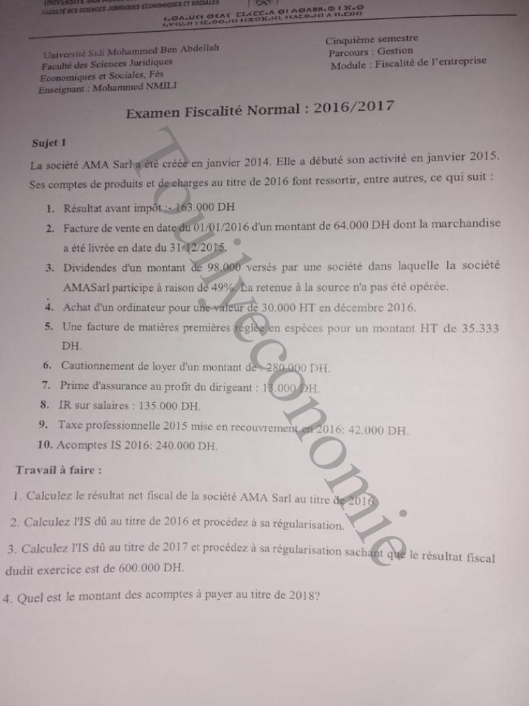 Exam 2016 2017 PDF | PDF
