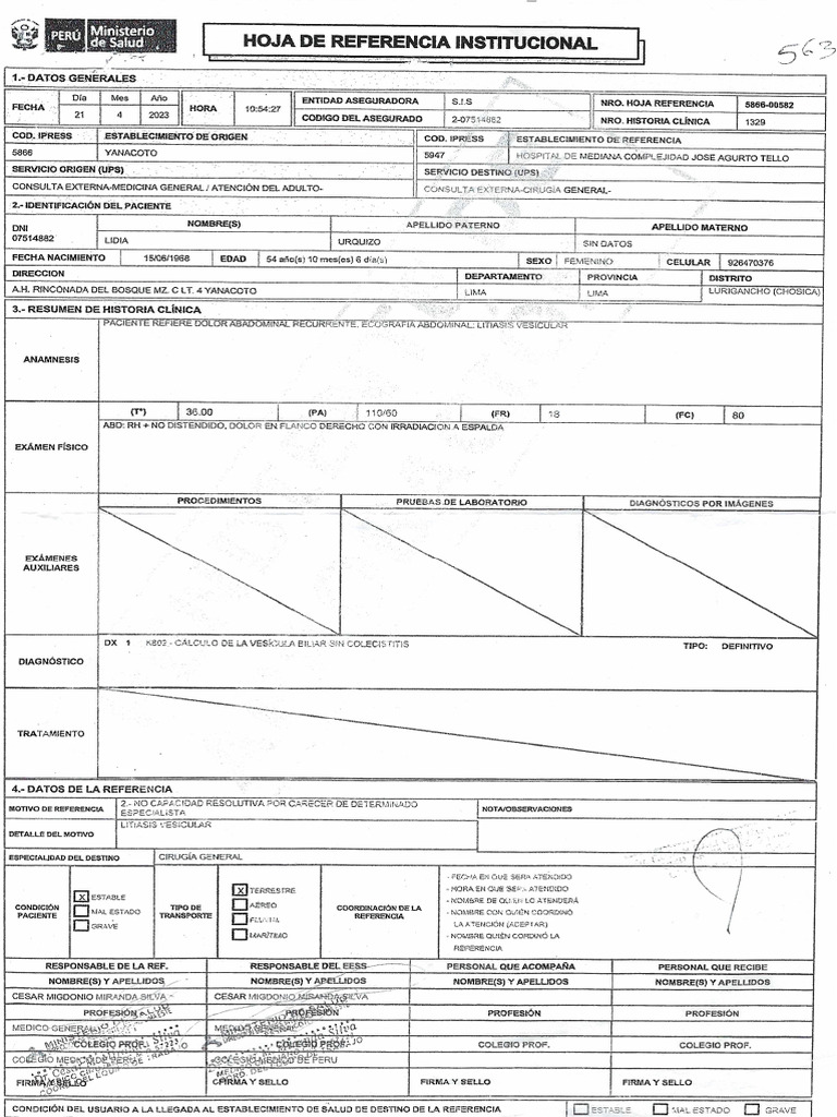Hoja de Referencia Institucional | PDF