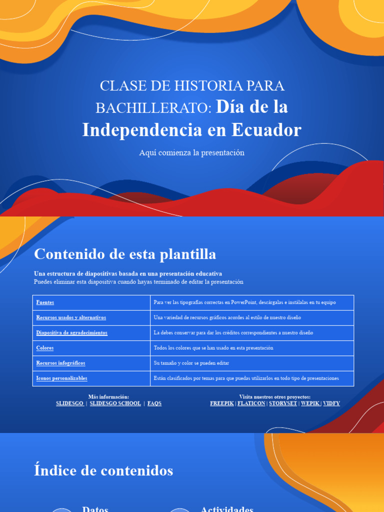 Independencia de Ecuador: Historia y Actividades | PDF | Planetas ...