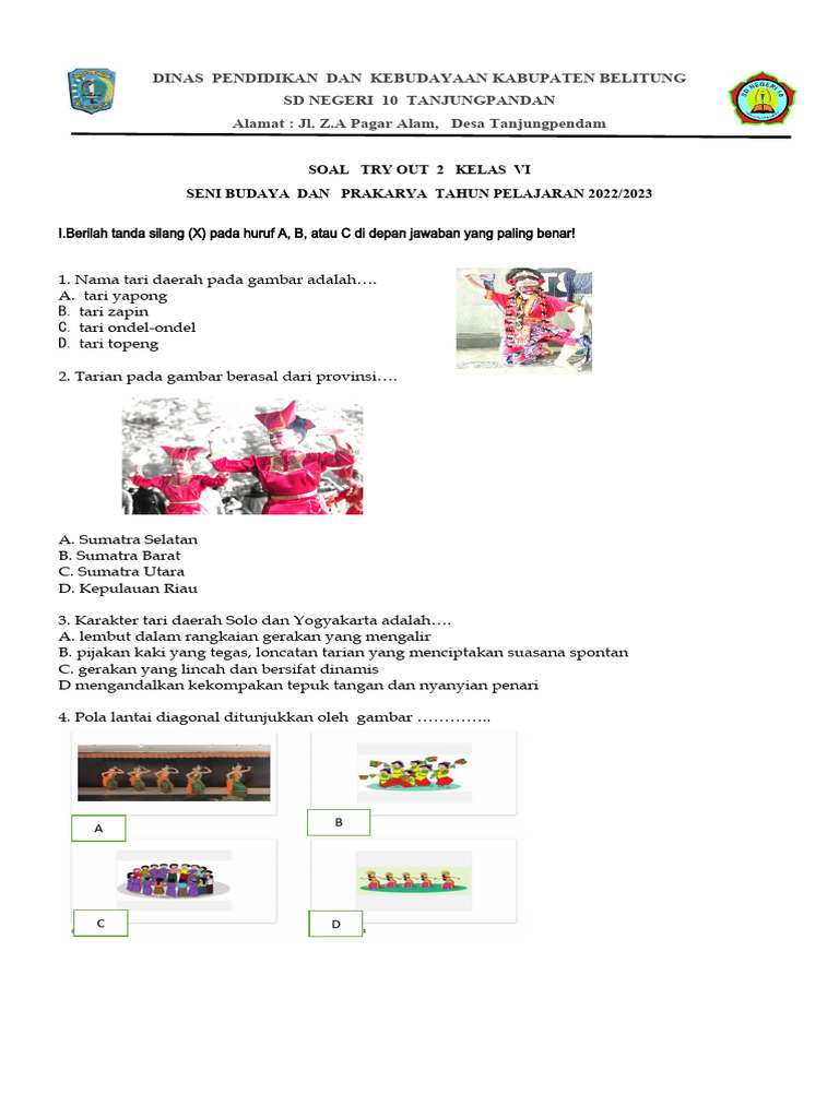 Soal To1 SBDP Baru 2023 | PDF