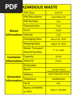 SW204 Waste Label | PDF