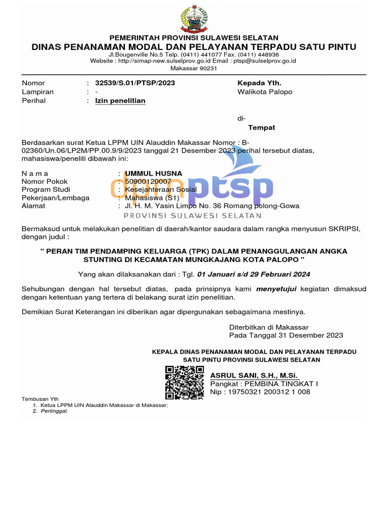 DPMPTSP - Ummul Husna | PDF