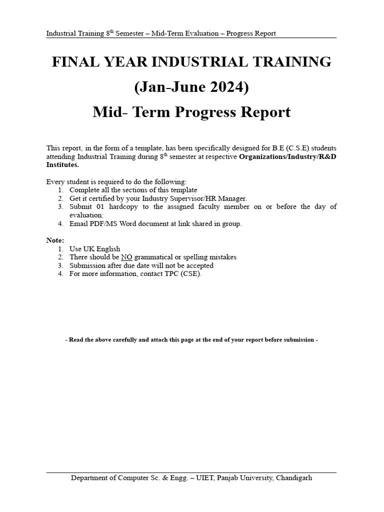 Mid Term Report For Internship | PDF | Web Development | World Wide Web