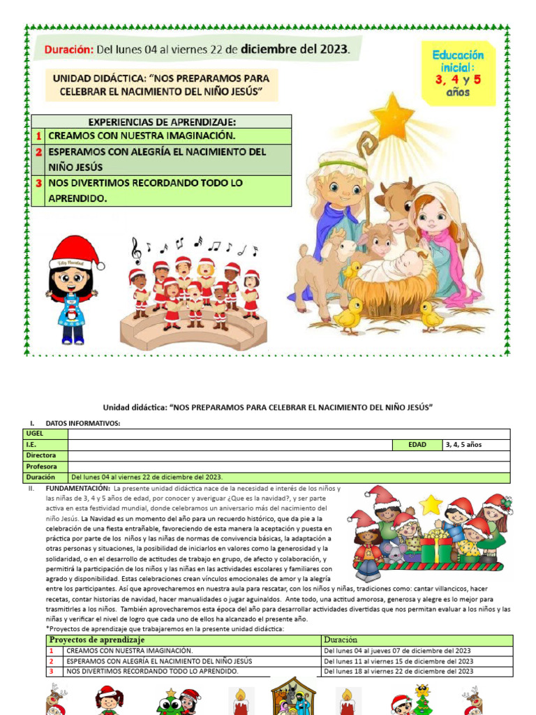 Diciembre Unidad Didáctica | PDF | Comunicación no verbal | Las emociones