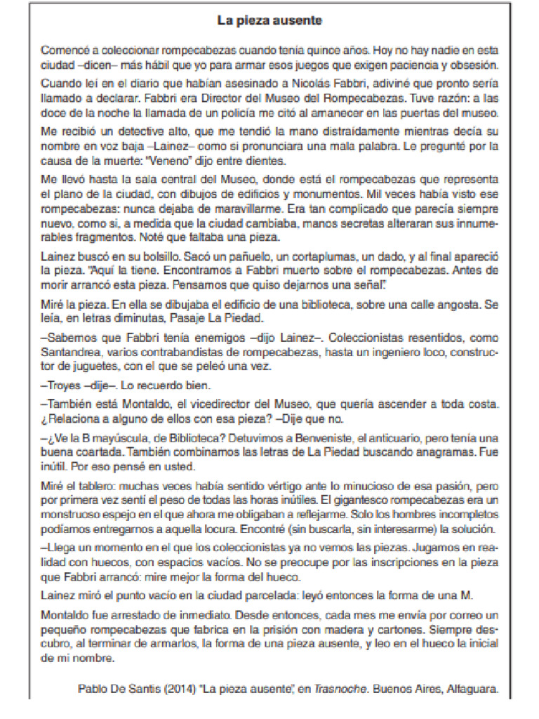 La Pieza Ausente | PDF