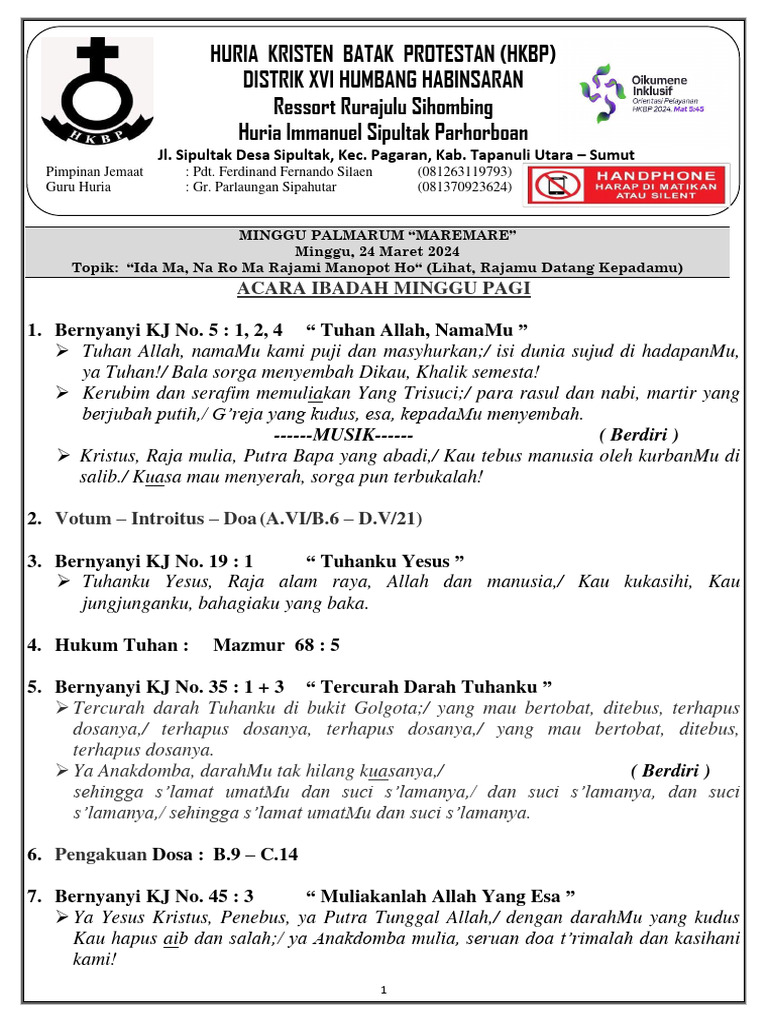 Acara 24 Maret 2024 | PDF