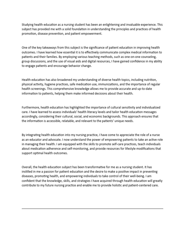 Draft Ref | PDF | Health Education | Preventive Healthcare