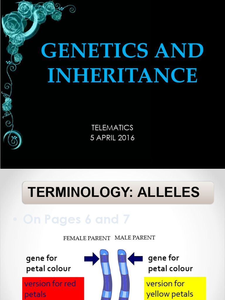 GENETICS AND INHERITANCE Notes | PDF | Dominance (Genetics) | Allele