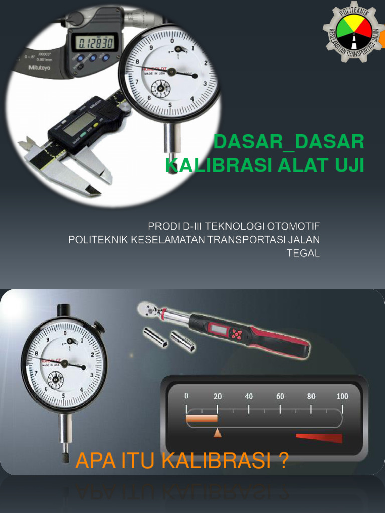 Dasar-Dasar Kalibrasi Alat Ukur | PDF | Pengelolaan Keuangan & Uang ...