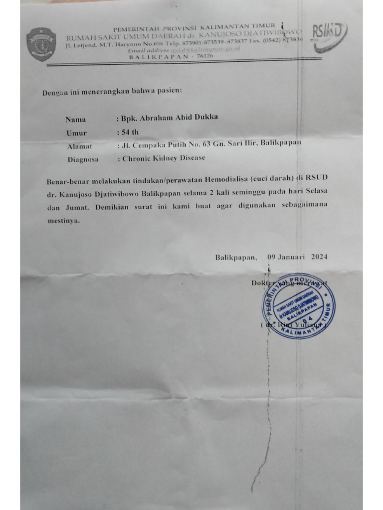 surat keterangan kesehatan | PDF
