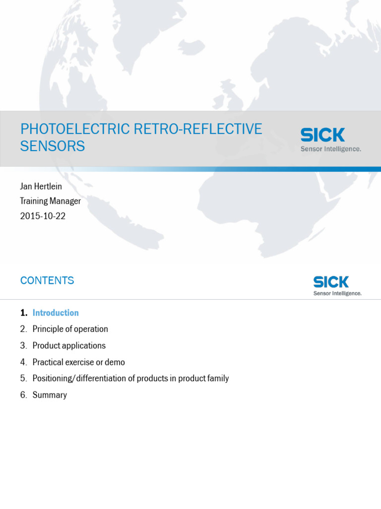 Photoelectric Retro-Reflective Sensors II | PDF | Reflection (Physics ...