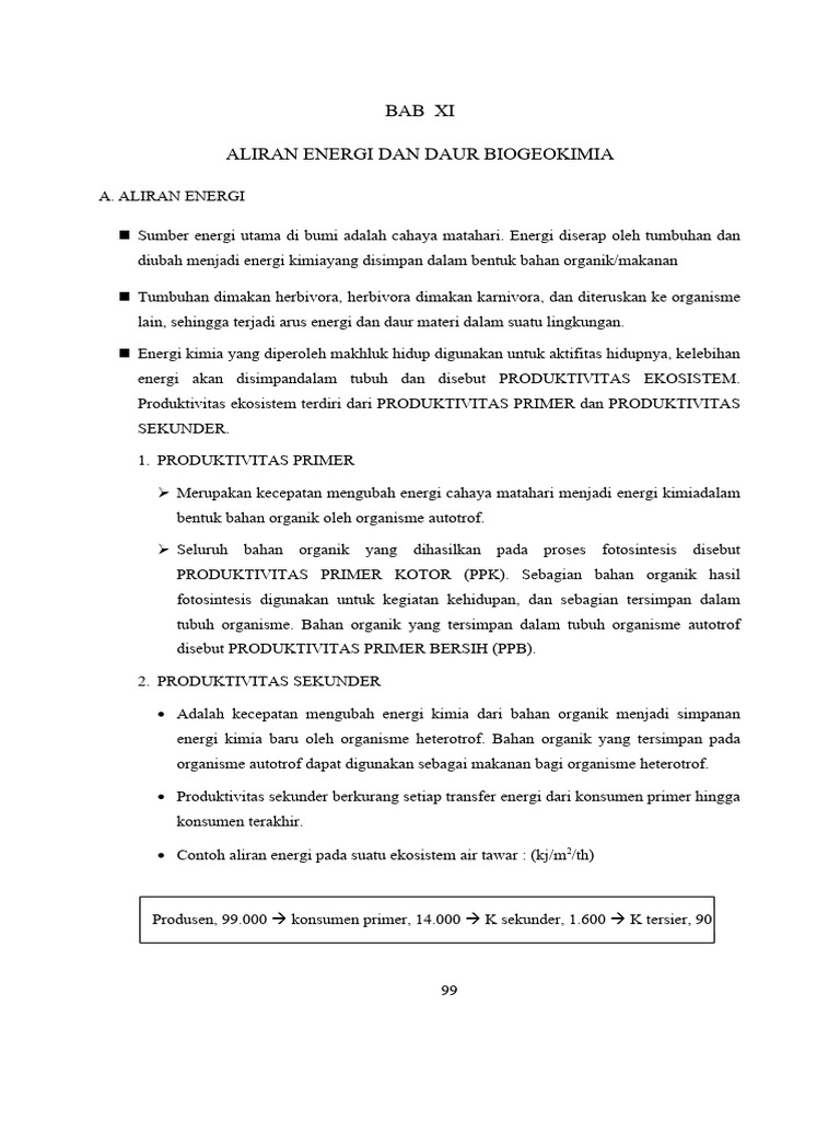 Bab 12 Aliran Energi Dan Daur Biogeokimia | PDF