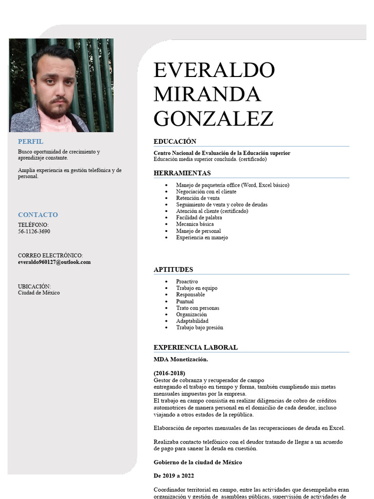 CV Actualizado Ever-2024 | PDF