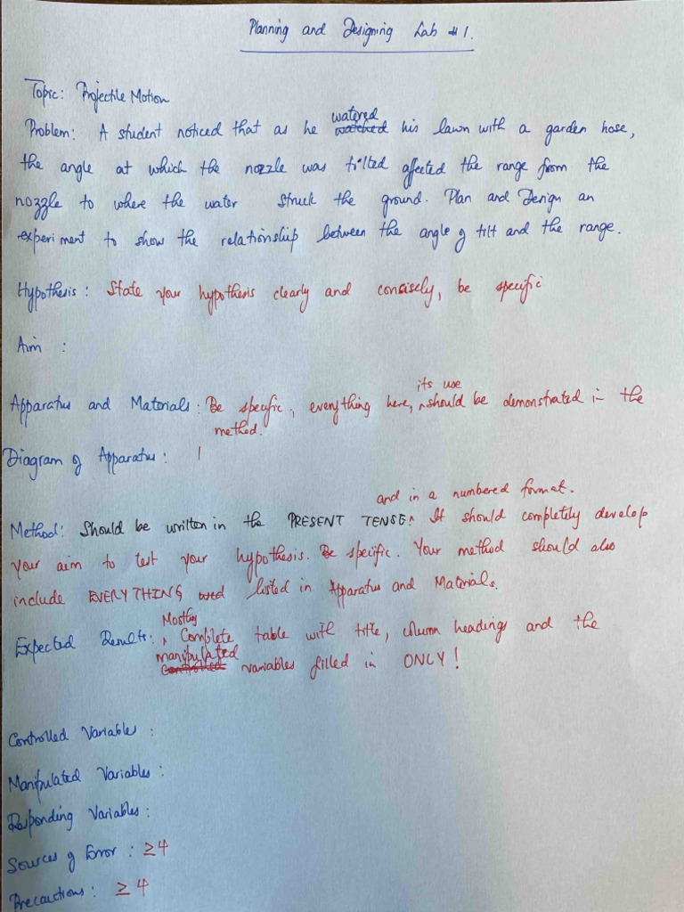 Projetile Motion PD Lab | PDF