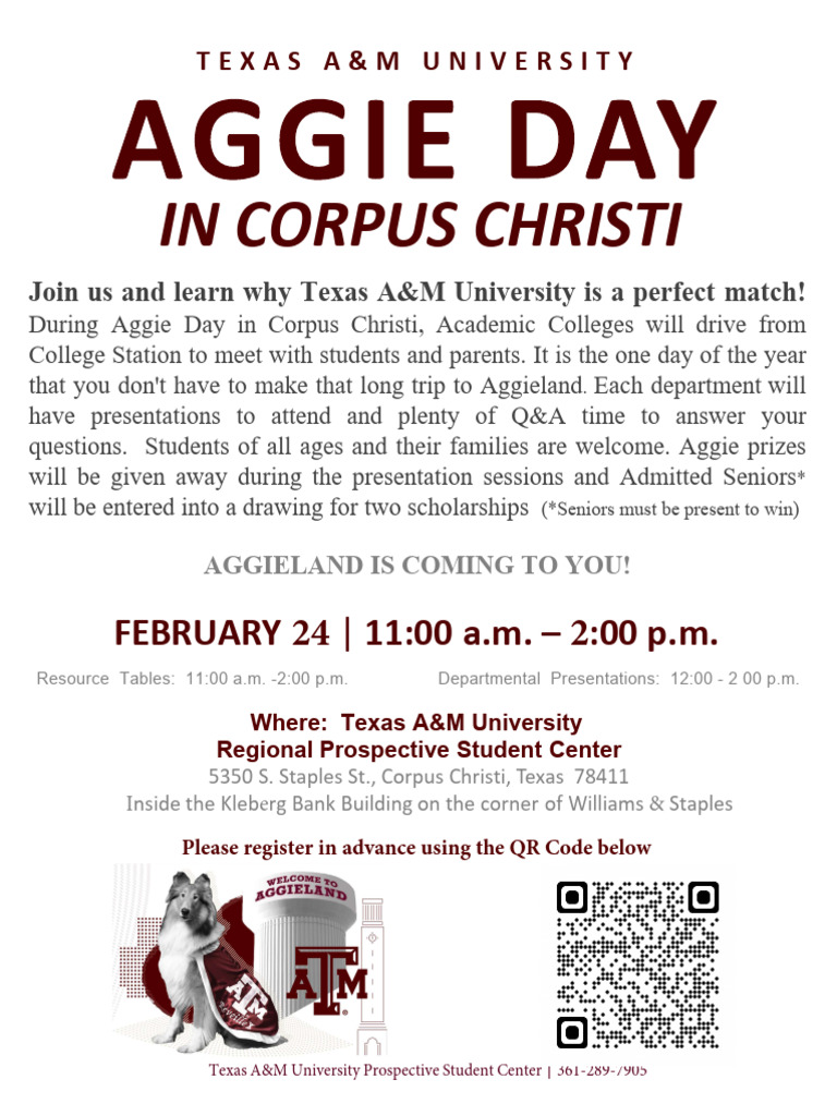 2024 Aggie Day in CC Flyer | PDF
