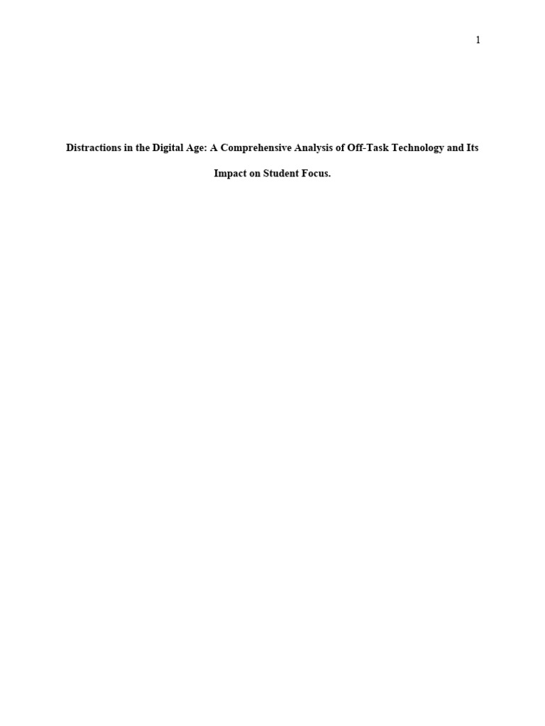 Digital Distractions Impacting Student Focus | PDF | Attention