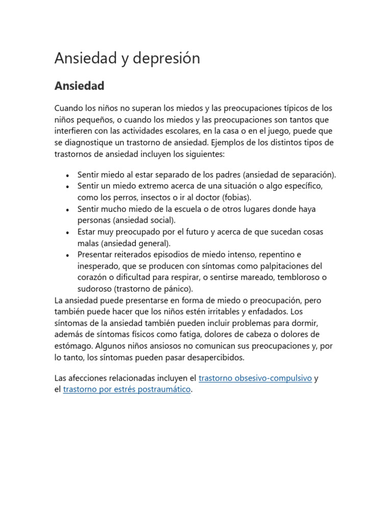 Ansiedad PDF | PDF | Relaciones personales, crianza y desarrollo personal