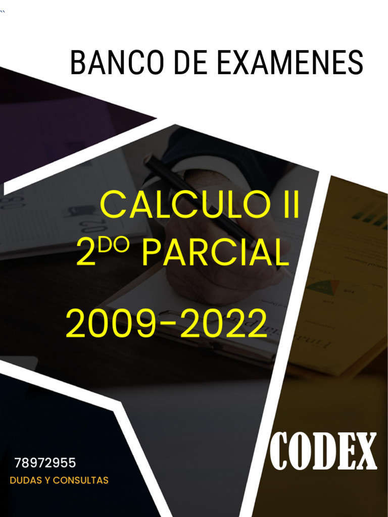 Banco de Examenes Segundo Parcial Calculo II | PDF | Derivado | Línea (geometría)