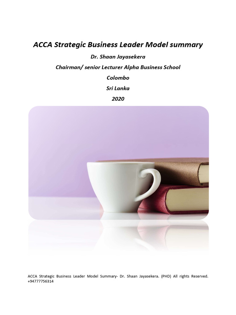 SBL New Model Summary | PDF | Strategic Management | Swot Analysis