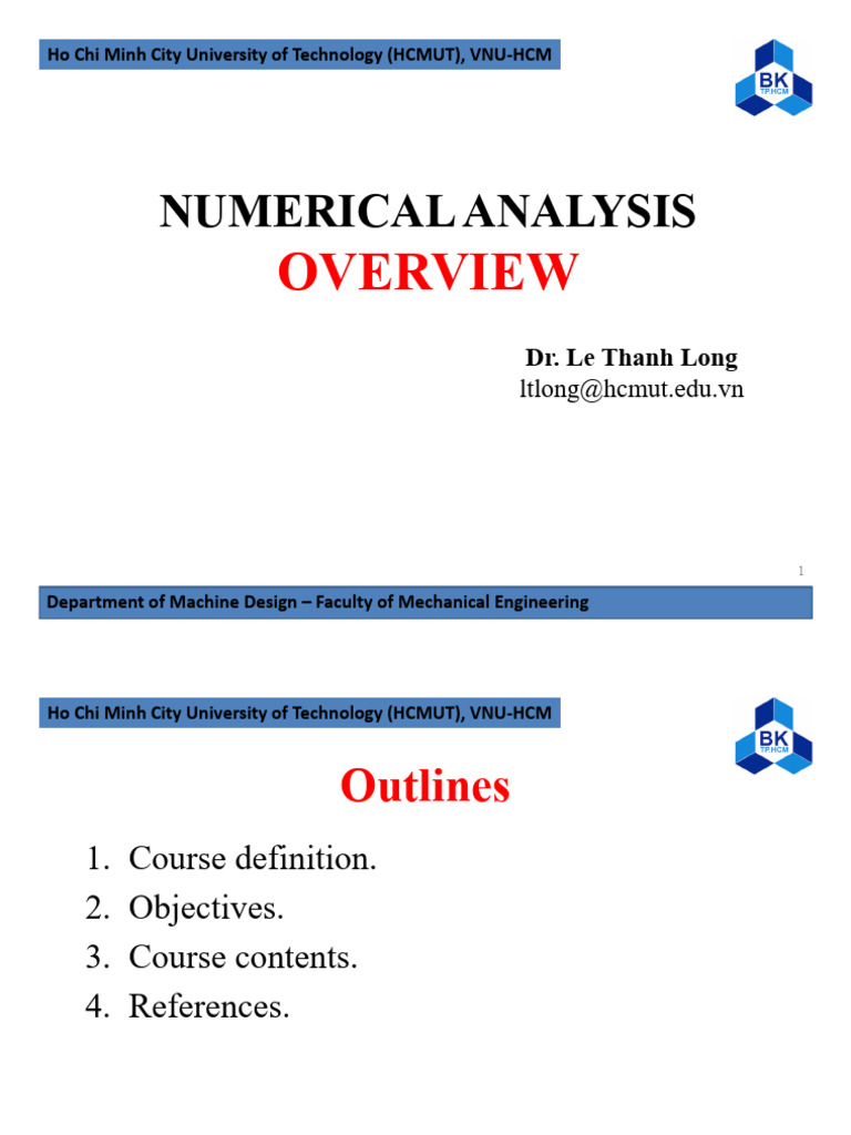 Overview | PDF | Numerical Analysis | Mathematical Analysis