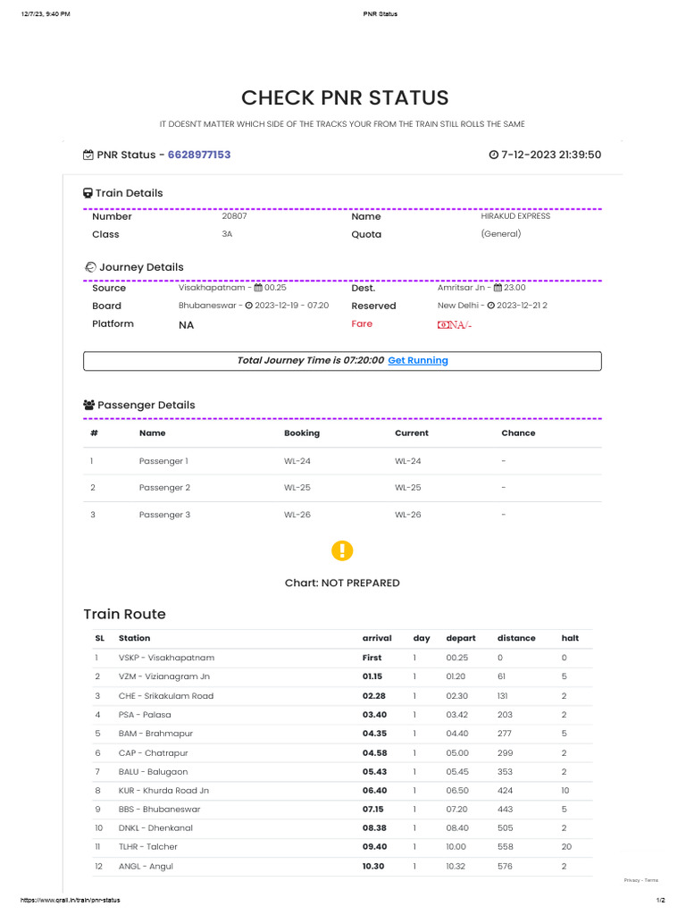 PNR Status-bbs-ndls | PDF | Passenger Rail Transport | Delhi