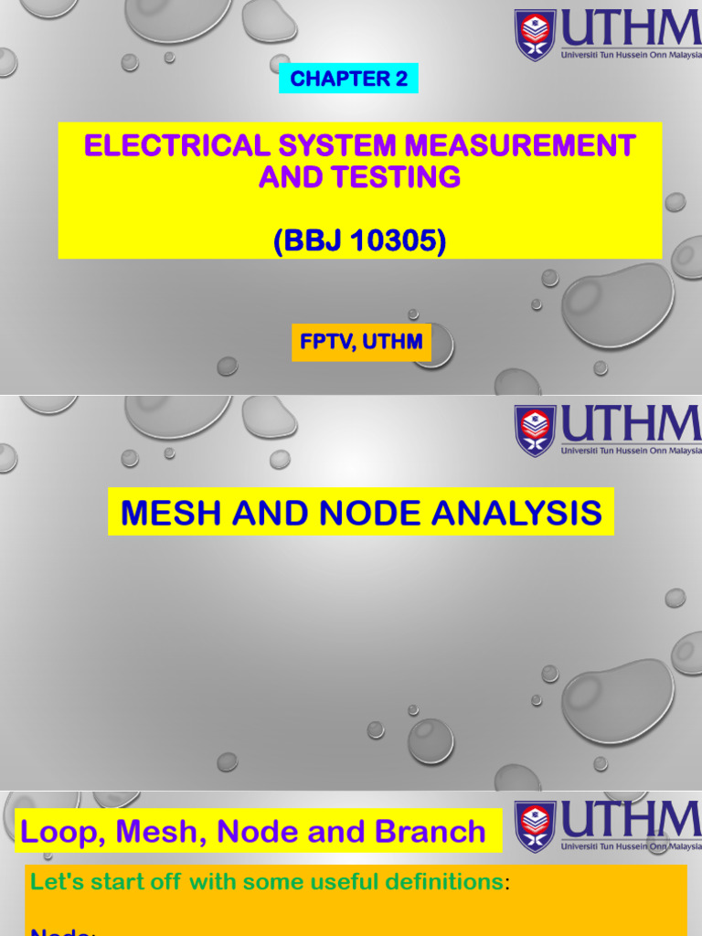 CH 2meshandnodeanalysis-Jameel23oct23 | PDF | Electrical Network | Electrical Engineering