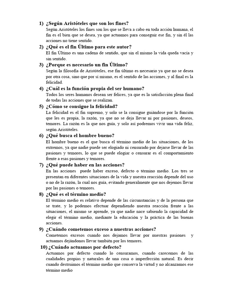 Filosofía Según Aristóteles | PDF | Felicidad | Aristóteles