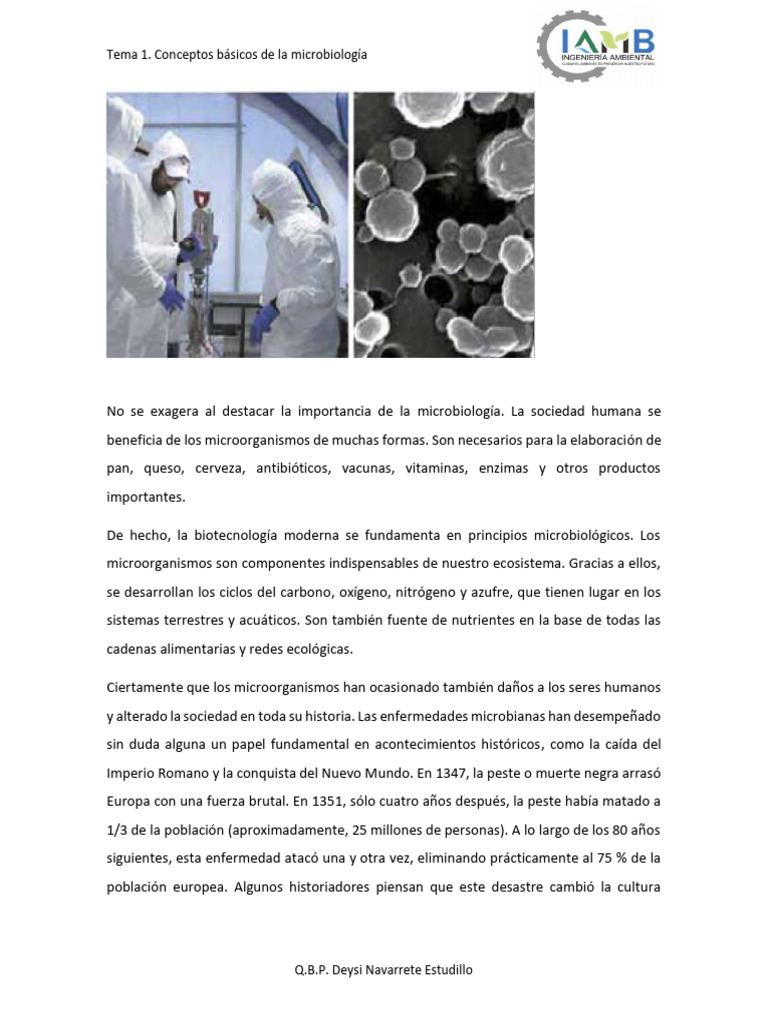 Conceptos Básicos de La Microbiología | PDF | Biología Celular) | Citoplasma