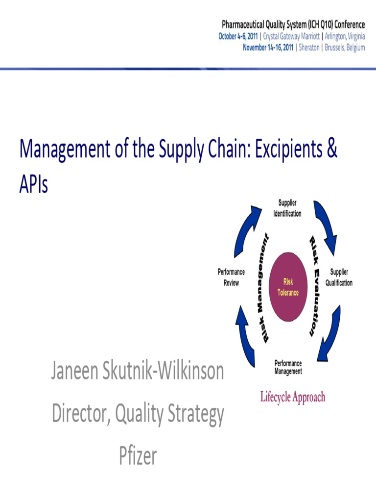 Management of Supply Chain (APIs and Excipients) | PDF | Supply Chain | Logistics